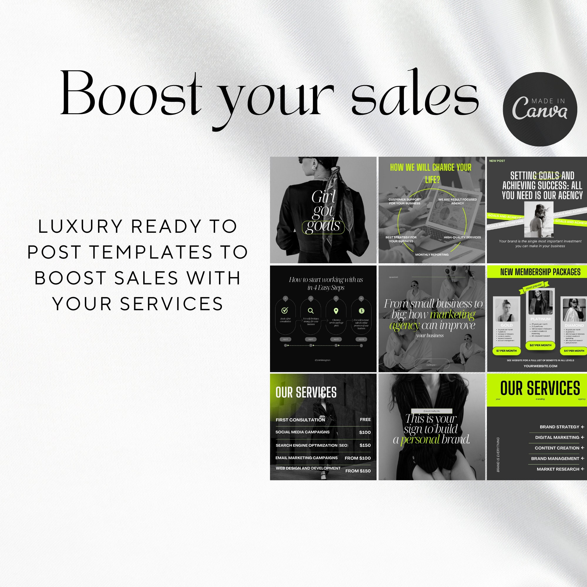 200 Digitales Marketing und Social Media Posts Marketing Paket ...