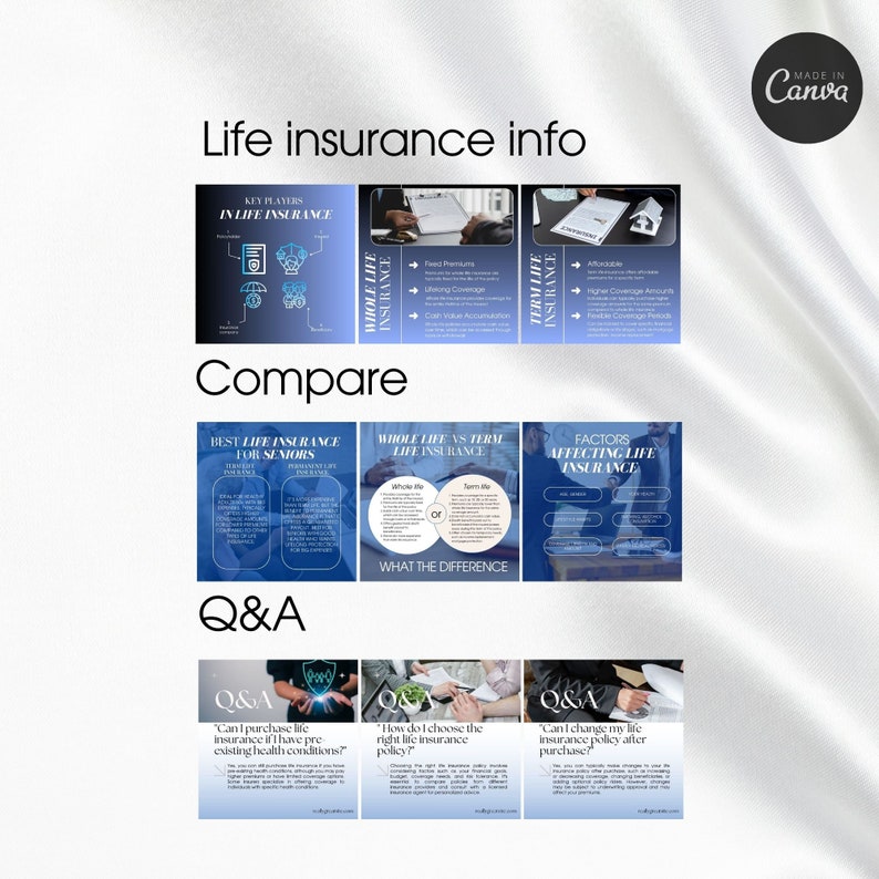 200 Insurance Agent Instagram Templates, Life Insurance Instagram Posts ...