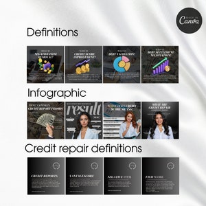 200 Credit Repair Infographics Instagram Templates, Credit Repair ...