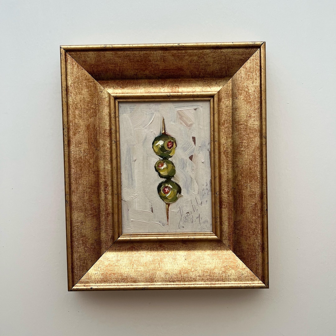 Olives Oil Painting: Impasto Kitchen Still Life Art - Etsy