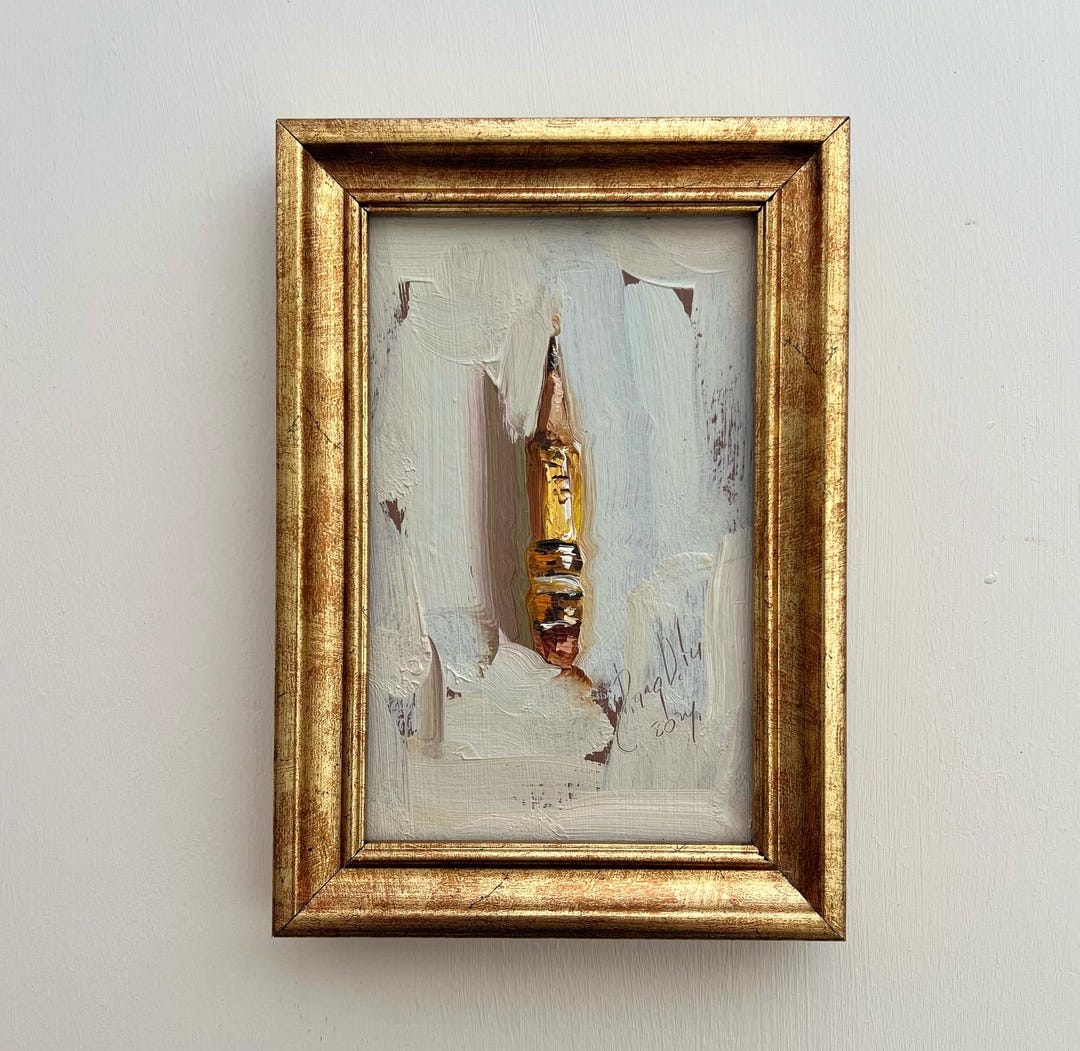 Pencil Impasto Oil Painting: Semi Abstract Still Life, Made to Order - Etsy