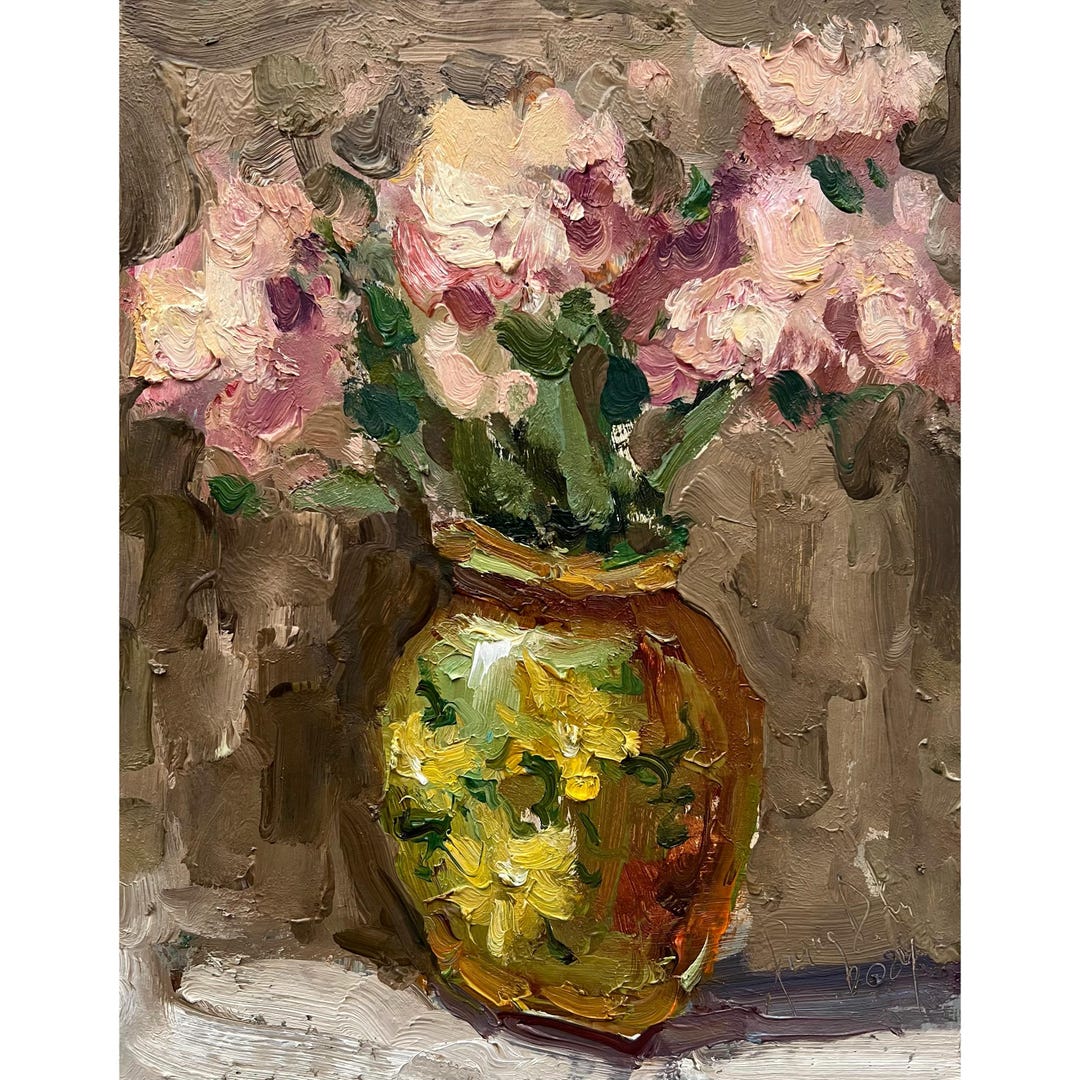 Peonies Painting Floral Original Art Peony Impasto Painting Flowers ...