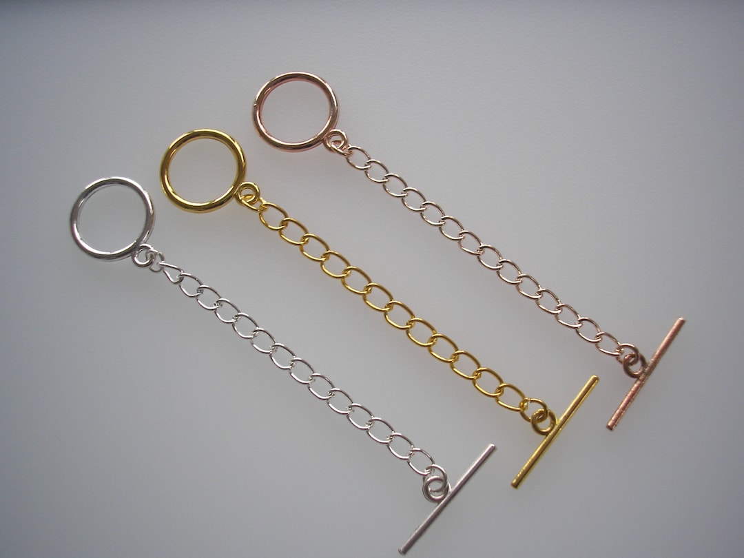 T-bar Toggle Extension Chain to Extend a Necklace Bracelet or Anklet ...