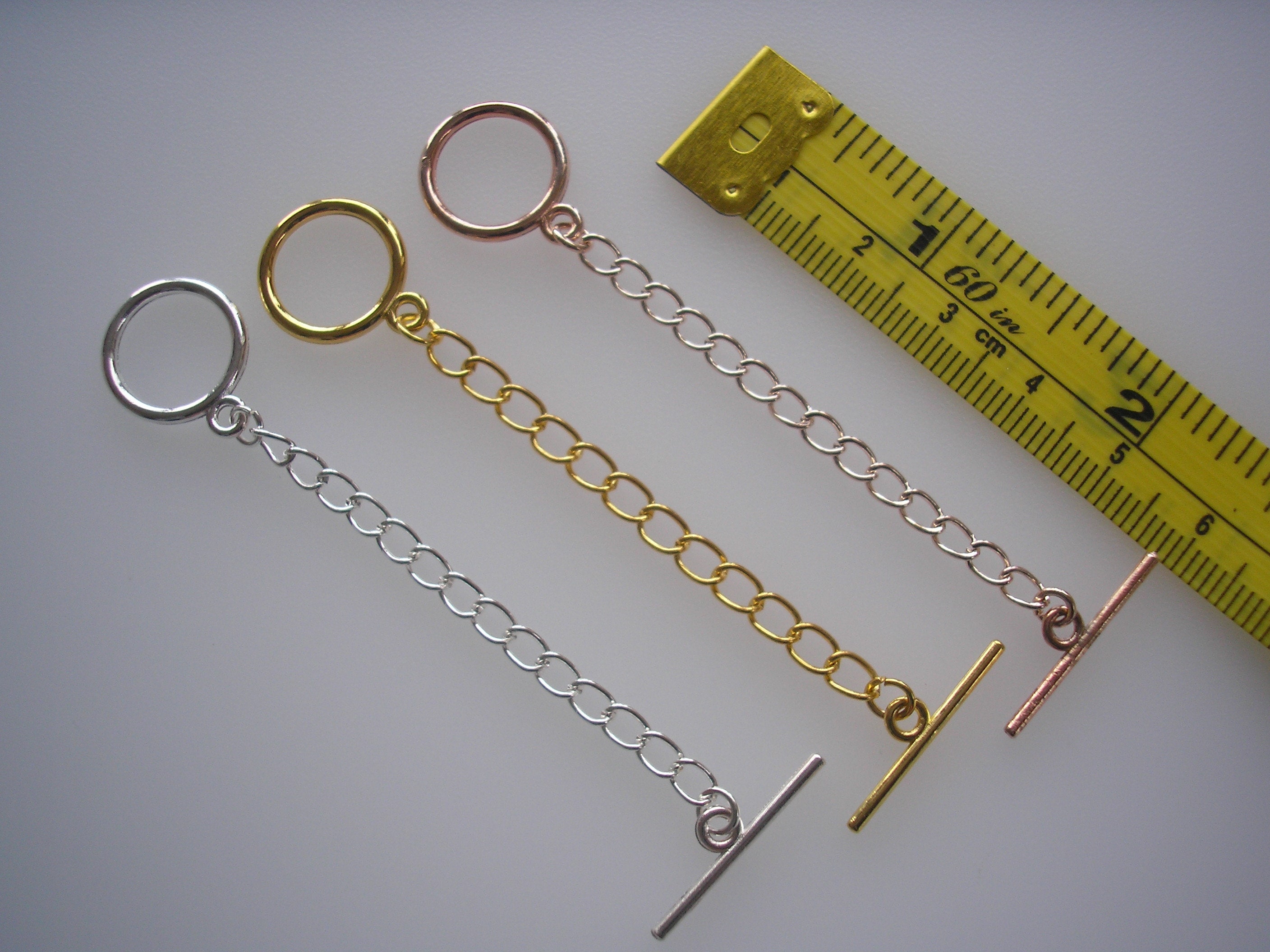 T-bar Toggle Extension Chain to Extend a Necklace Bracelet or Anklet ...