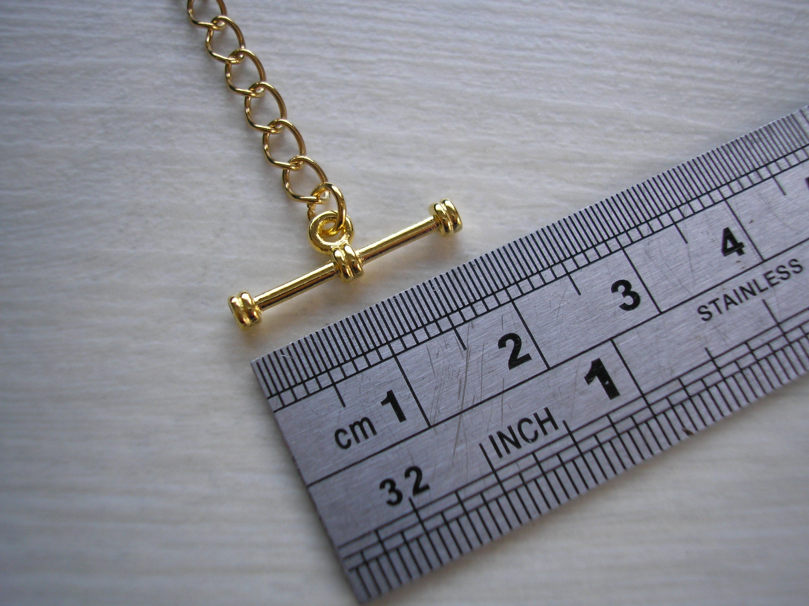 Love Heart T-bar Toggle Extension Chain to Extend a Necklace Bracelet ...