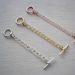 Little T-bar Toggle Extension Chain to Extend a Necklace Bracelet or ...