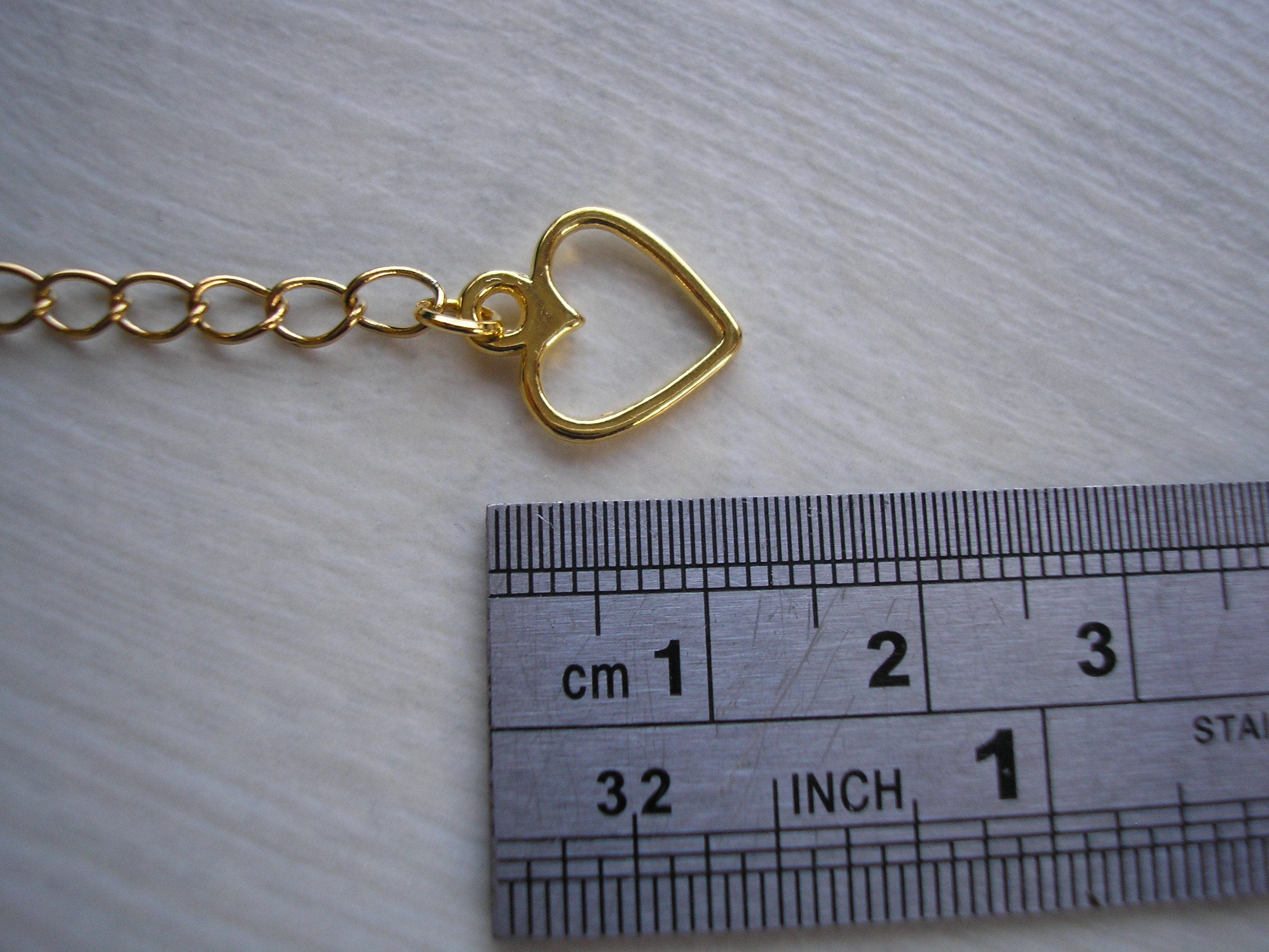 Love Heart T-bar Toggle Extension Chain to Extend a Necklace Bracelet ...