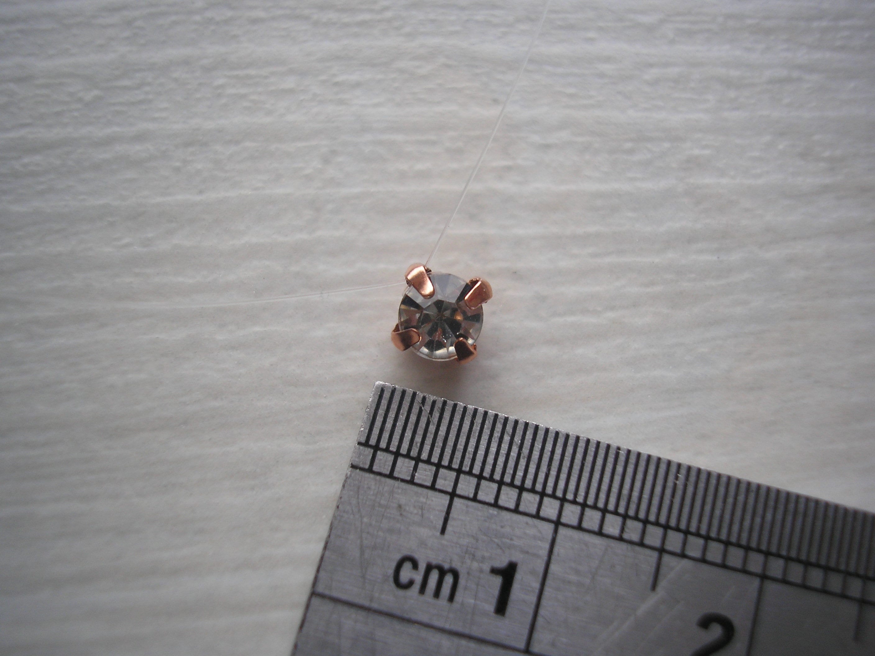 Tiny Simple Floating Illusion Solitaire Crystal Necklace Very - Etsy