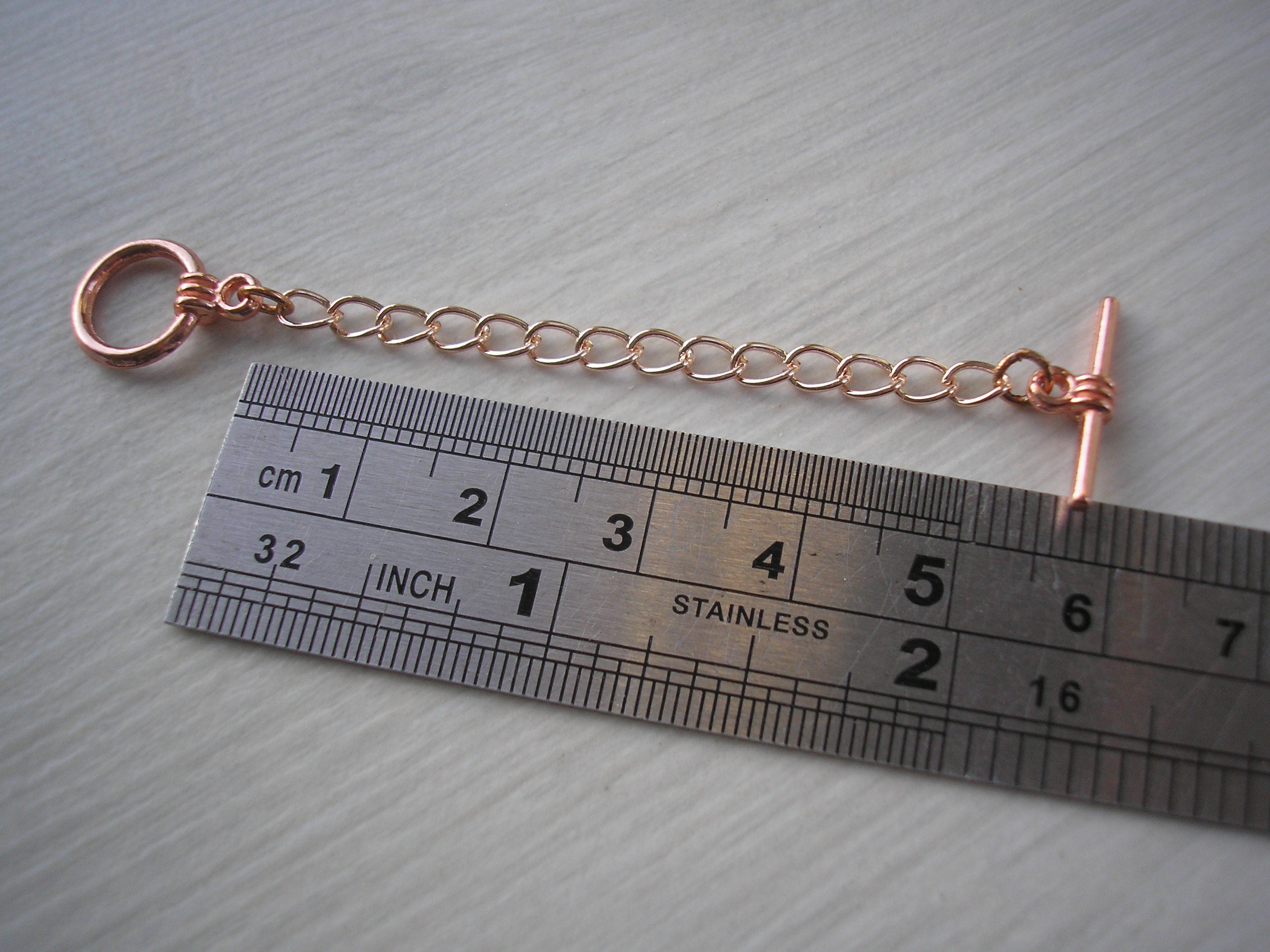 Little T-bar Toggle Extension Chain to Extend a Necklace Bracelet or ...