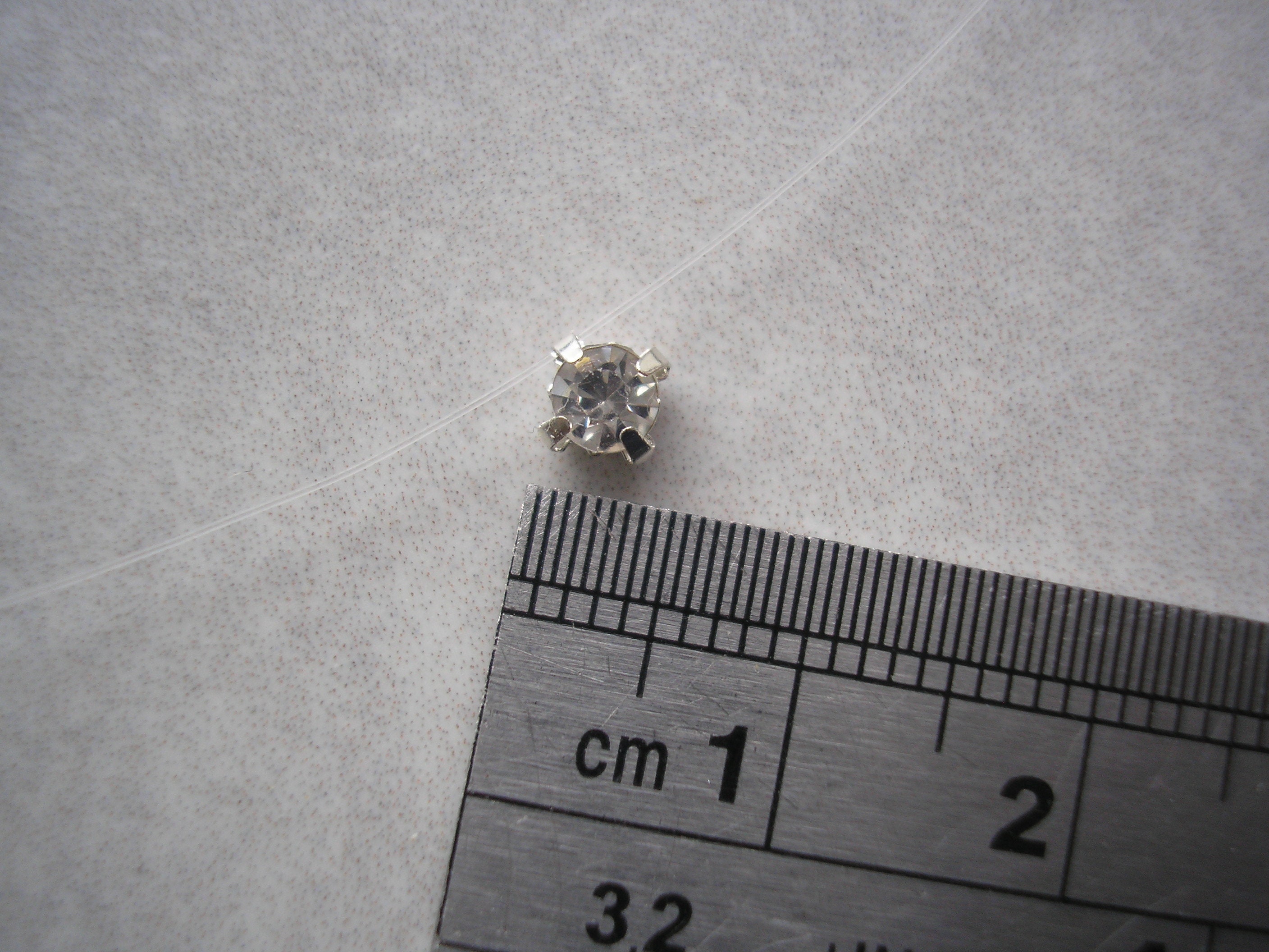 Tiny Floating Diamond Necklace, Simple Floating Illusion Solitaire ...