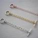 Little T-bar Toggle Extension Chain to Extend a Necklace Bracelet or ...