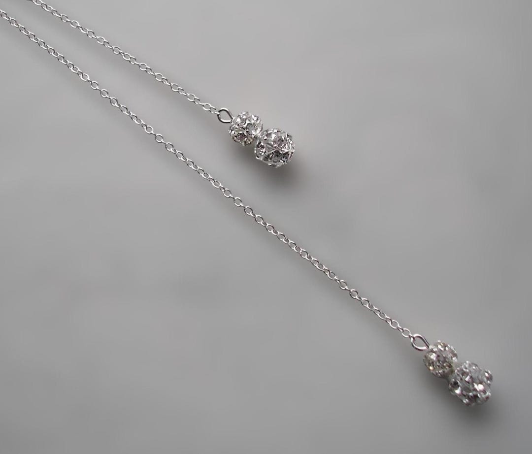 Double Drop Backdrop Chain Attachment, Silver AB Gold or Rose Gold ...