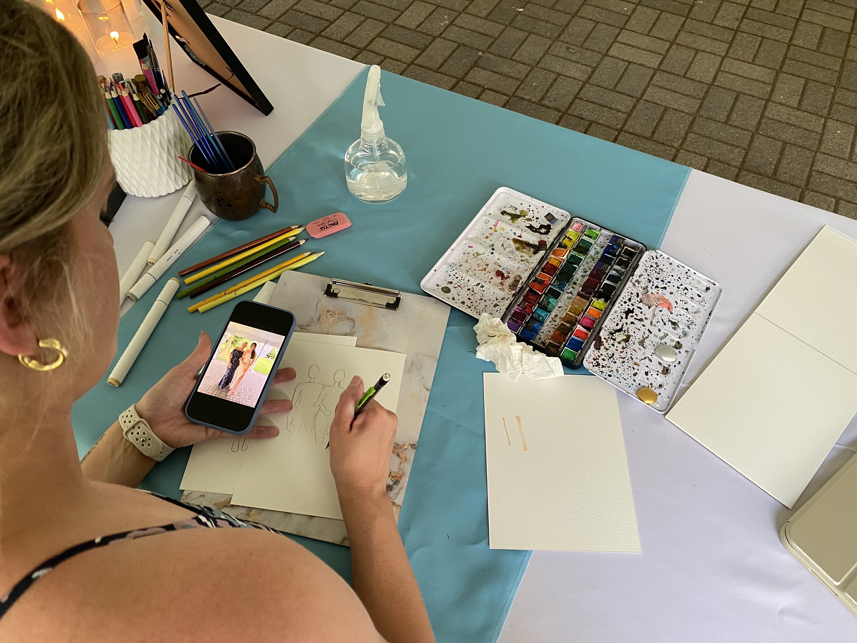 Live Event Guest Portrait, Watercolor Keepsakes, Favors, Souvenirs ...