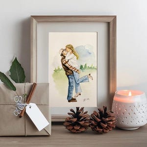 Custom Watercolor Couple & Family Portraits | Personalized Hand-painted ...