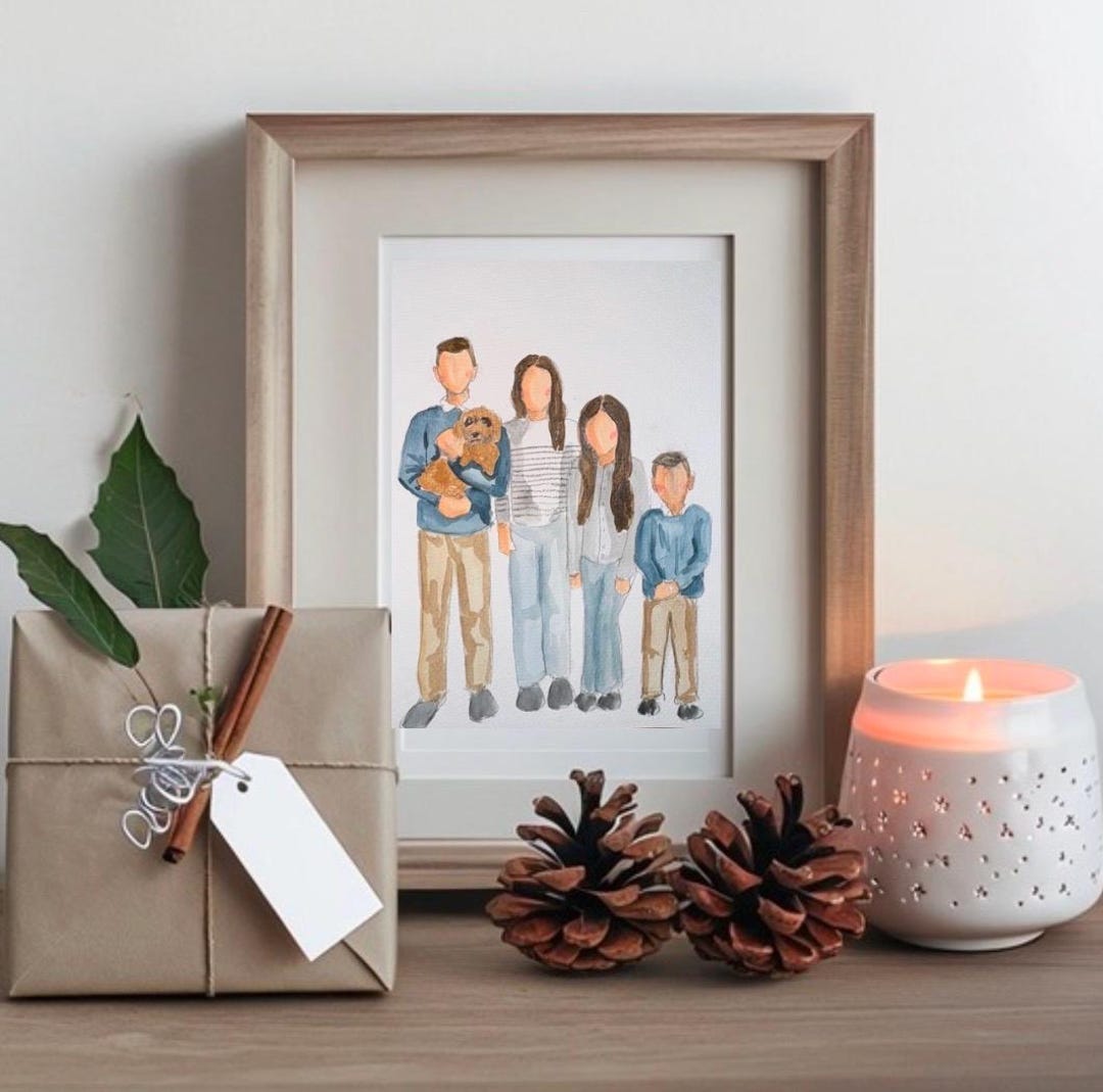 Custom Watercolor |custom Portrait Gift Personalized Hand-painted ...