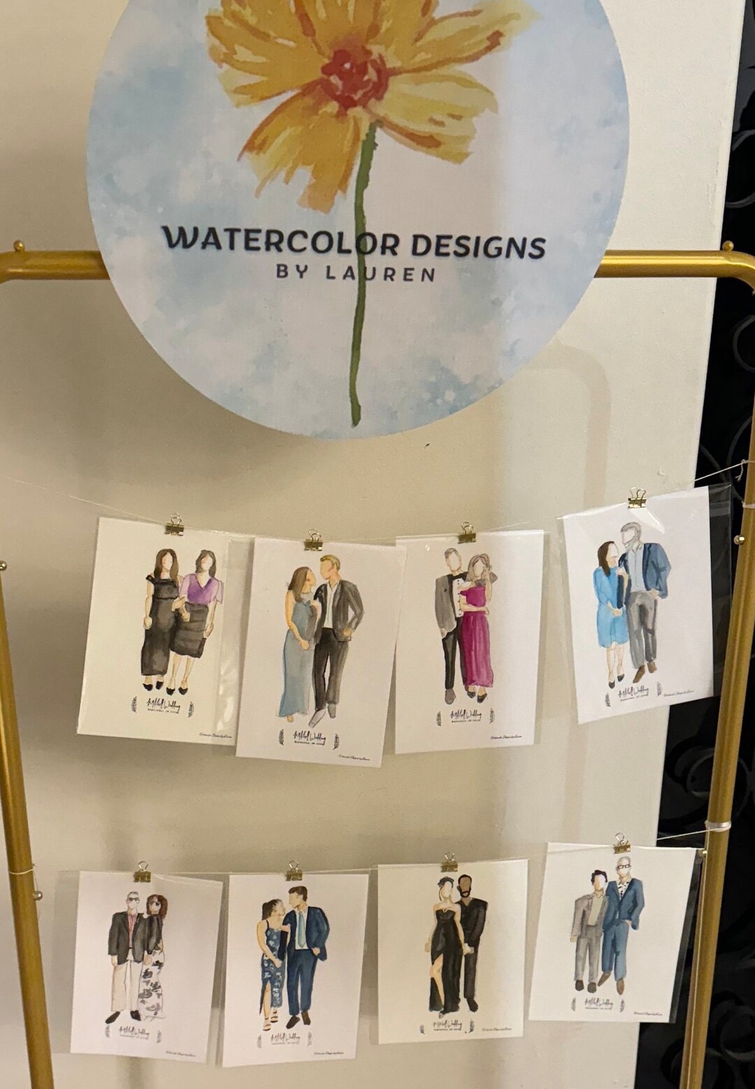 Live Event Guest Portrait, Watercolor Keepsakes, Favors, Souvenirs ...