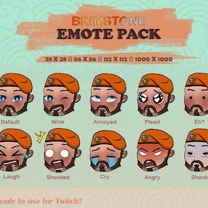Valorant Brimstone Emote Pack: Streaming/discord Assets (digital ...