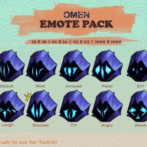 Valorant Omen Twitch Emote Pack of 10 - Omen Streaming Assets, Omen ...