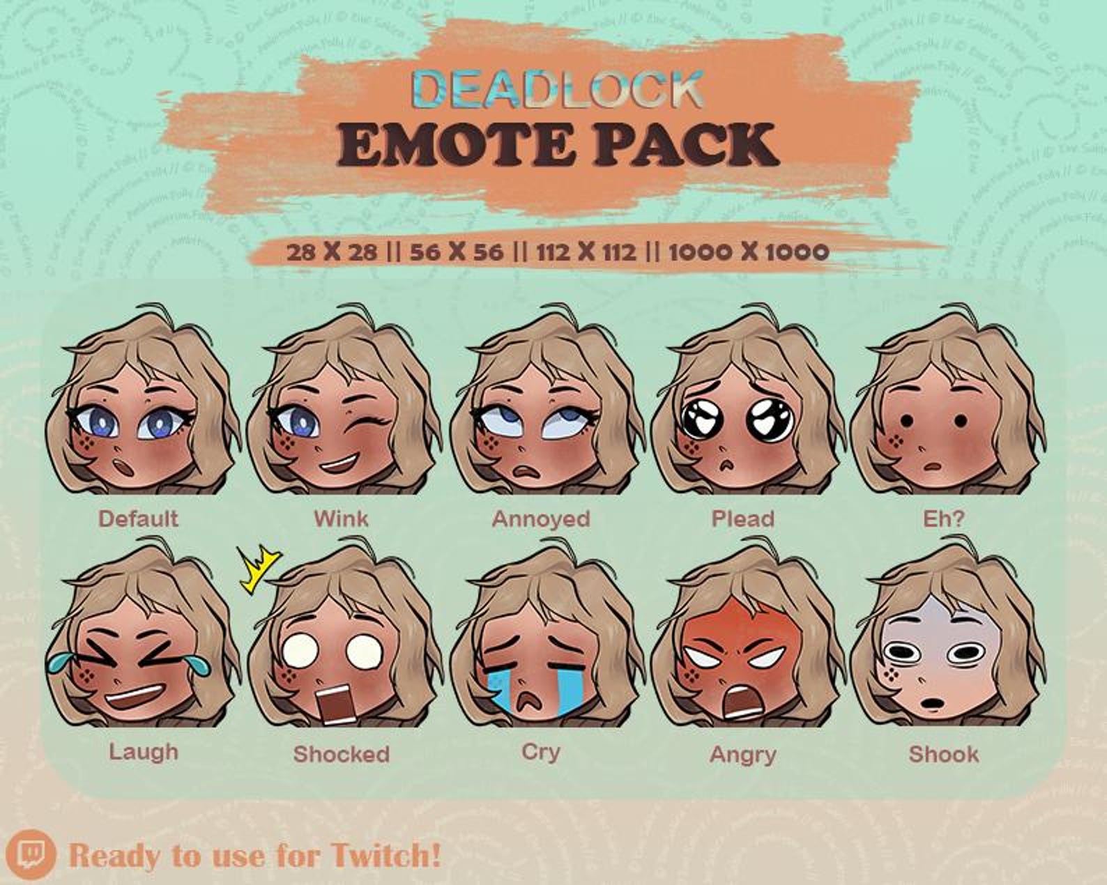 Deadlock Emote Pack: Valorant Twitch/discord Emotes (digital Download ...