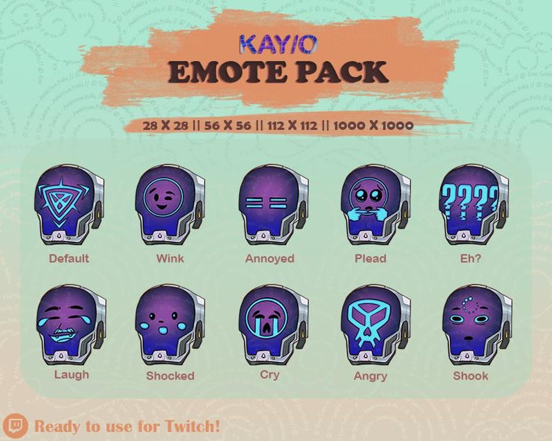 Valorant KAY/O Twitch Emote Pack of 10 - KAY/O Streaming Assets, KAY/O ...