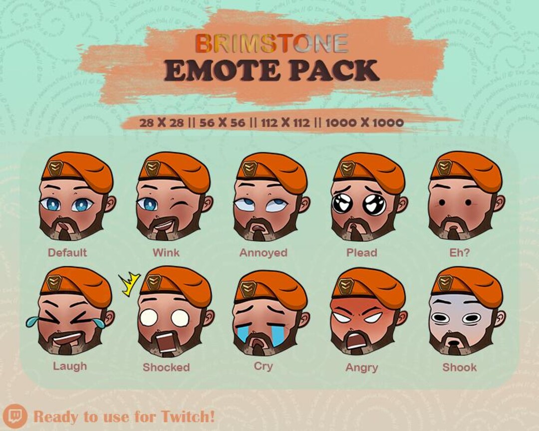 Valorant Brimstone Emote Pack: Streaming/discord Assets (digital ...