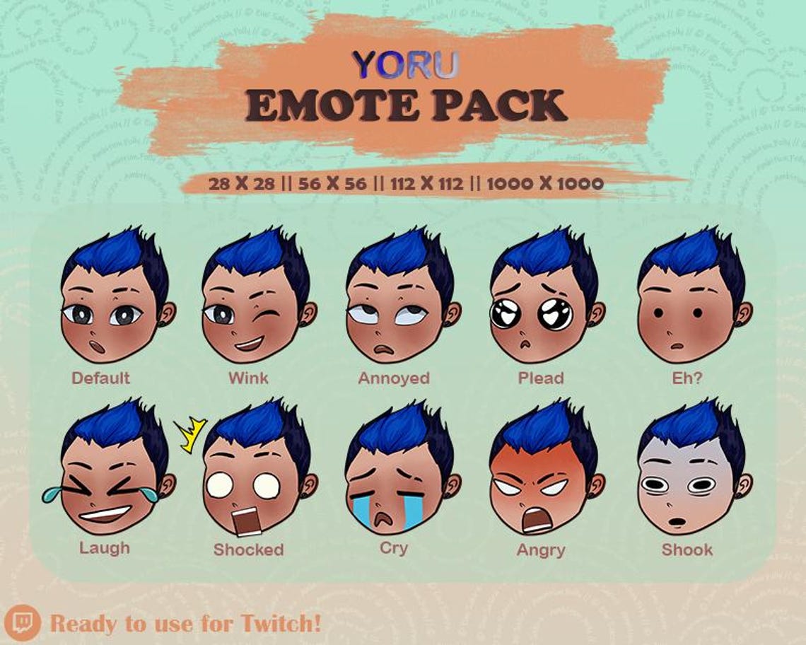 Yoru Valorant Emote Pack: Twitch & Discord Streaming Assets (digital ...