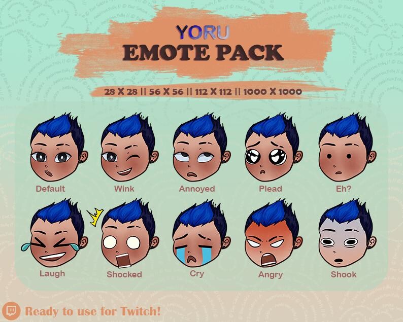 Yoru Valorant Emote Pack: Twitch & Discord Streaming Assets (digital ...