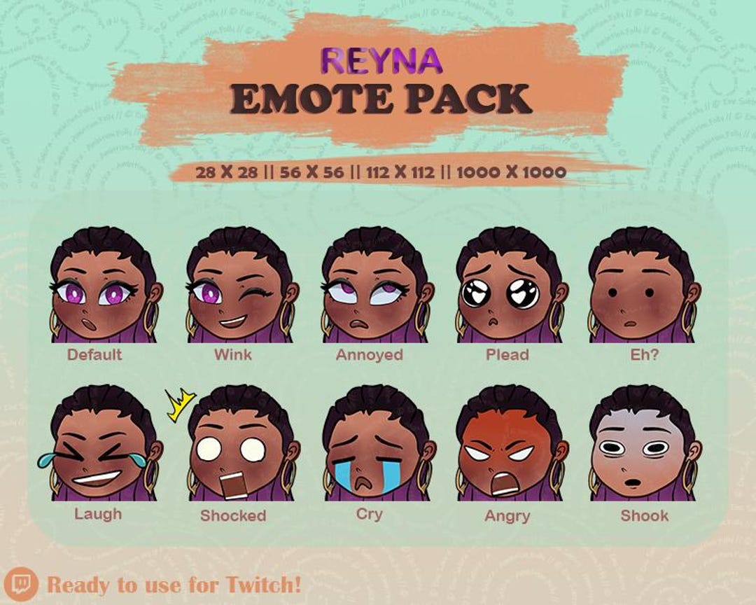 Valorant Reyna Twitch Emote Pack of 10 - Reyna Streaming Assets, Reyna ...