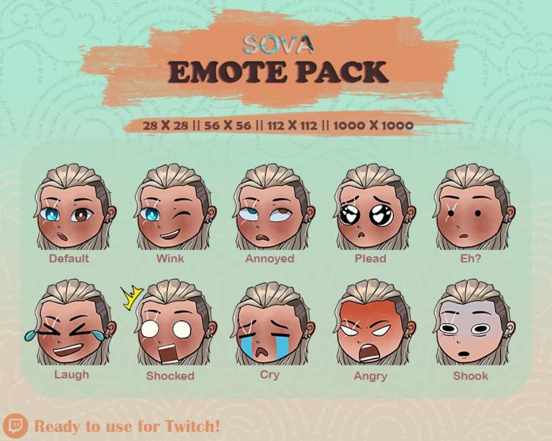 Valorant Sova Twitch Emote Pack of 10 - Sova Streaming Assets, Sova Discord Emote, Sova Icons - Etsy