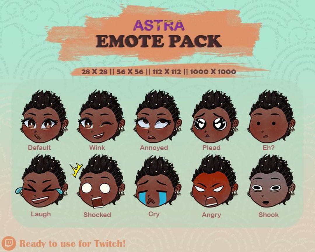 Valorant Astra Twitch Emote Pack of 10 - Astra Streaming Assets, Astra ...