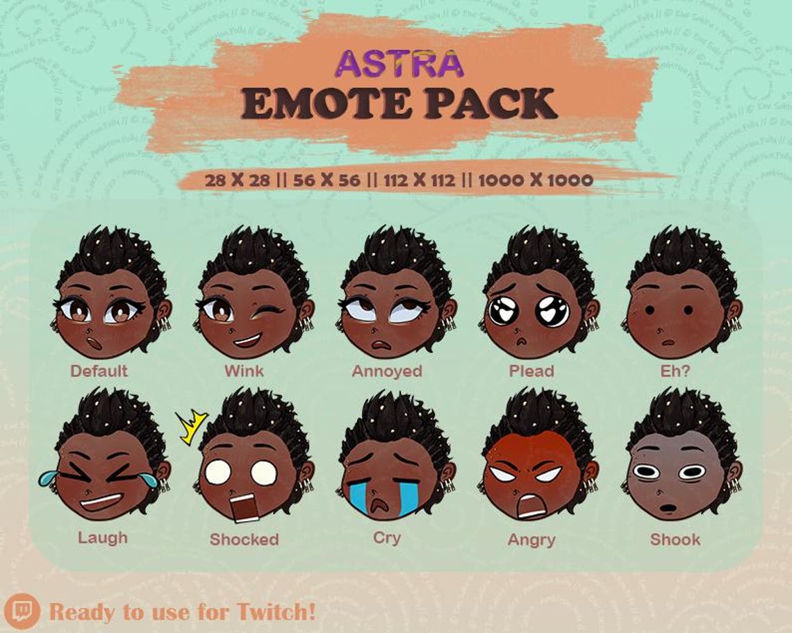 Valorant Astra Twitch Emote Pack of 10 - Astra Streaming Assets, Astra ...