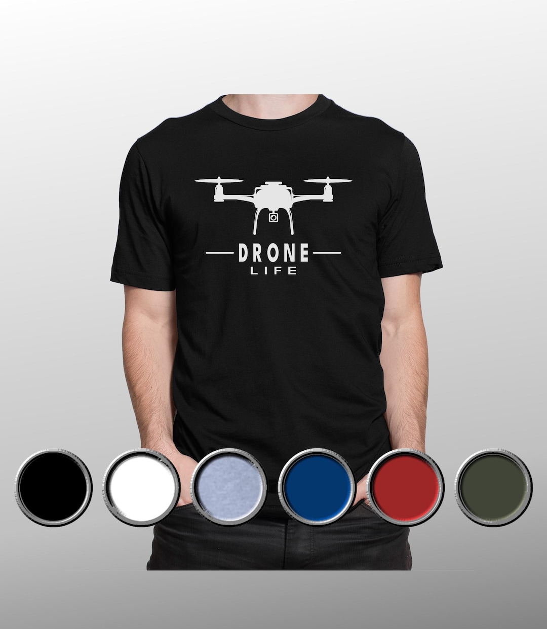 Drone Enthusiasts T Shirt - DRONE LIFE - Aerial Photography T-shirt ...