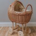 Natural Wicker & Beech Wood Doll's Pram for Kids Eco-friendly, Vintage ...