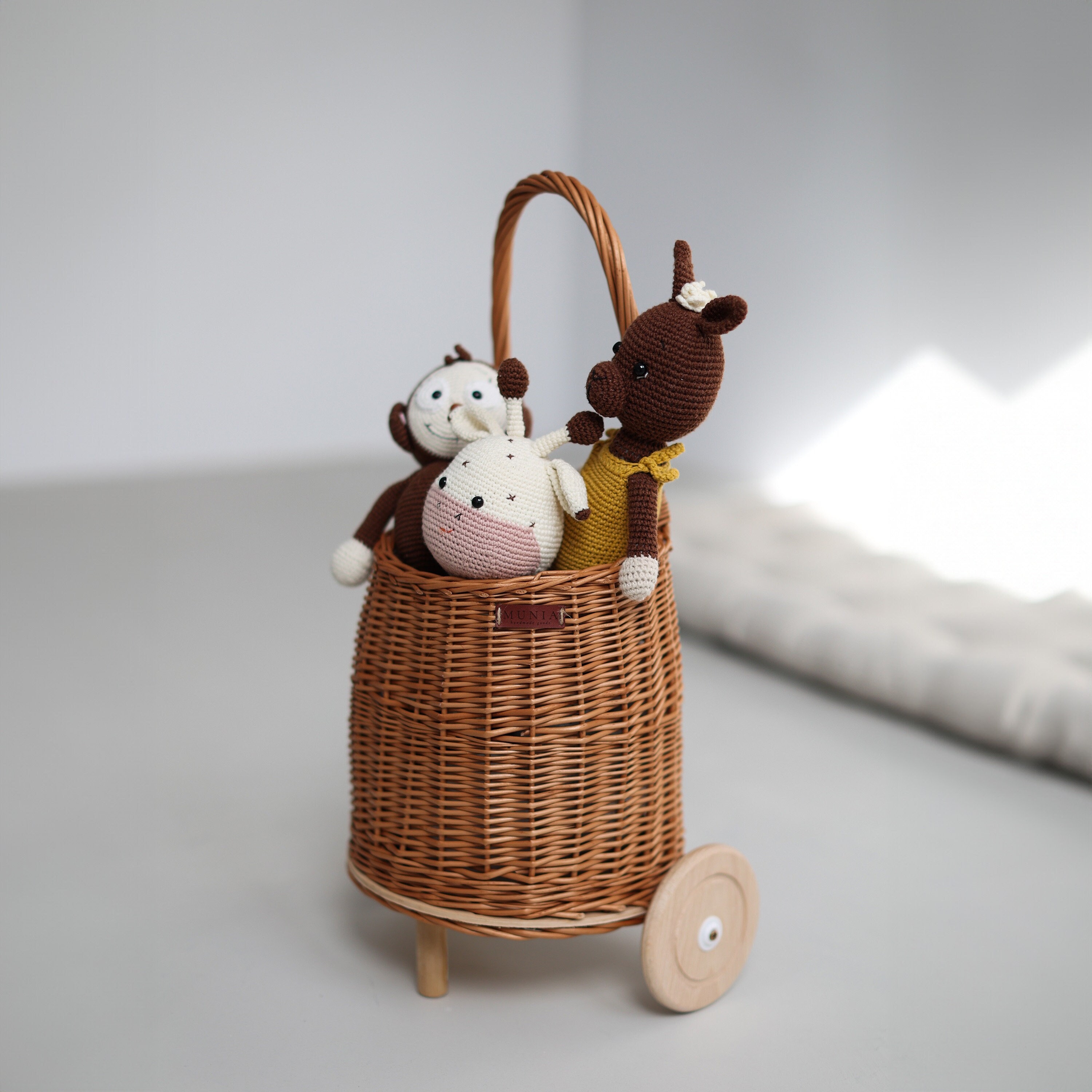 Handmade Shopping Cart Toy Cart Made of Polish Wicker for - Etsy