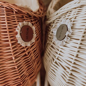 Natural Wicker & Beech Wood Doll's Pram for Kids! Eco-friendly, Vintage ...