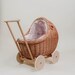 Natural Wicker & Beech Wood Doll's Pram for Kids! Eco-friendly, Vintage ...