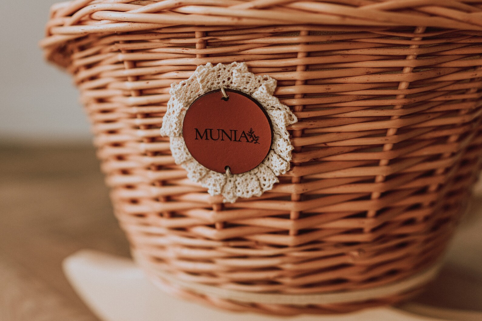 Handmade Natural Wicker Cradle With Bedding for Girl, Wicker & Beech ...