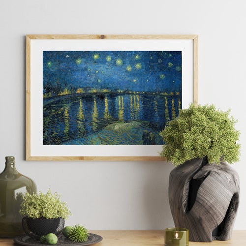 Van Gogh Exhibition Poster Starry Night Over the Rhone Van - Etsy