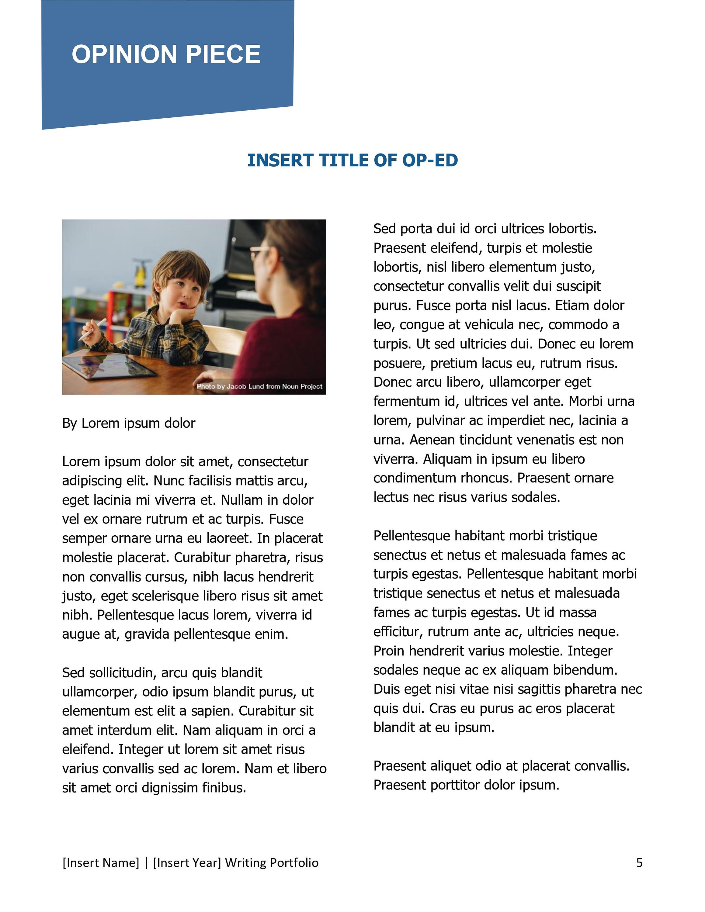 Public Relations Writing Portfolio Template for Word - Blue - Etsy