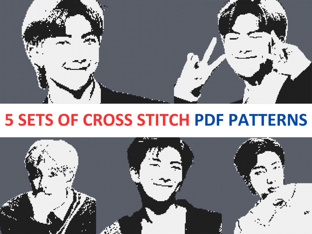 BTS Kim Namjoon, RM Cross Stitch Pattern, BTS Cross Stitch Pattern ...