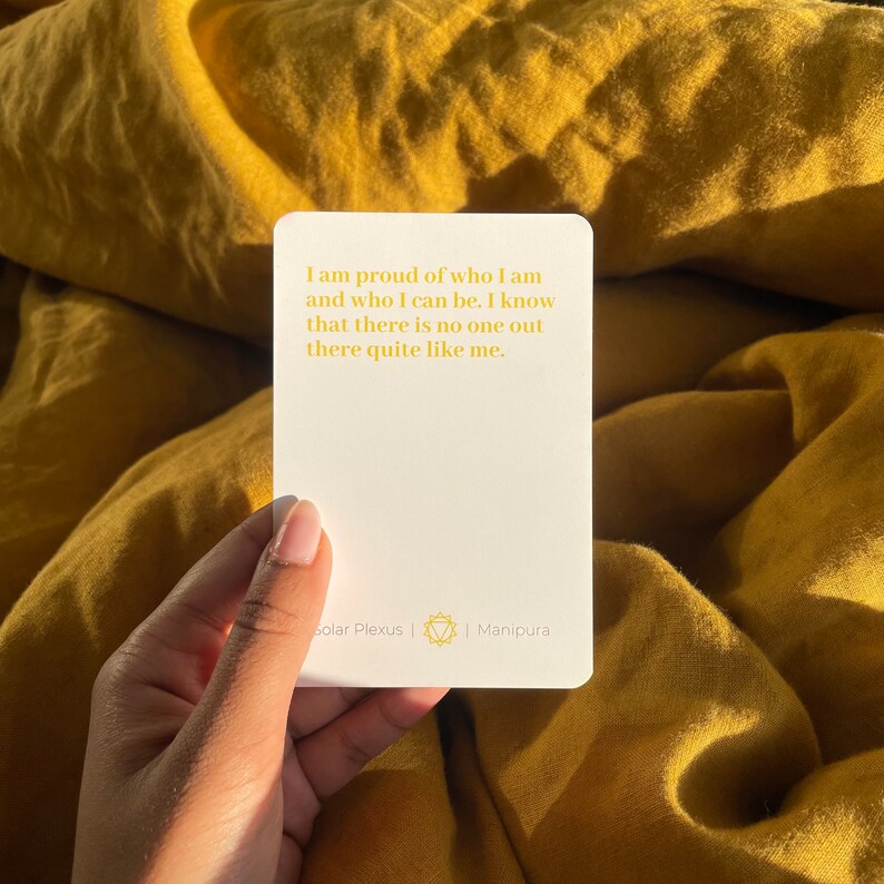 Affirmation Cards Chakra Positive Selfcare Deck Mindfulness Wellness ...