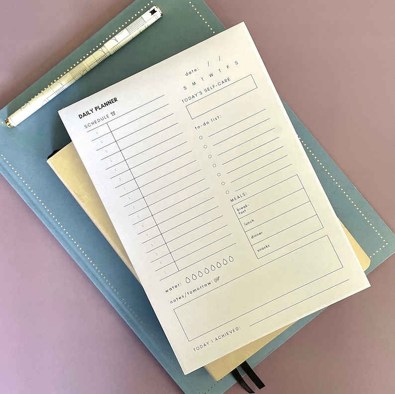 Daily Planner To-do List Notepad Schedule Undated A5 Tear off Organiser ...