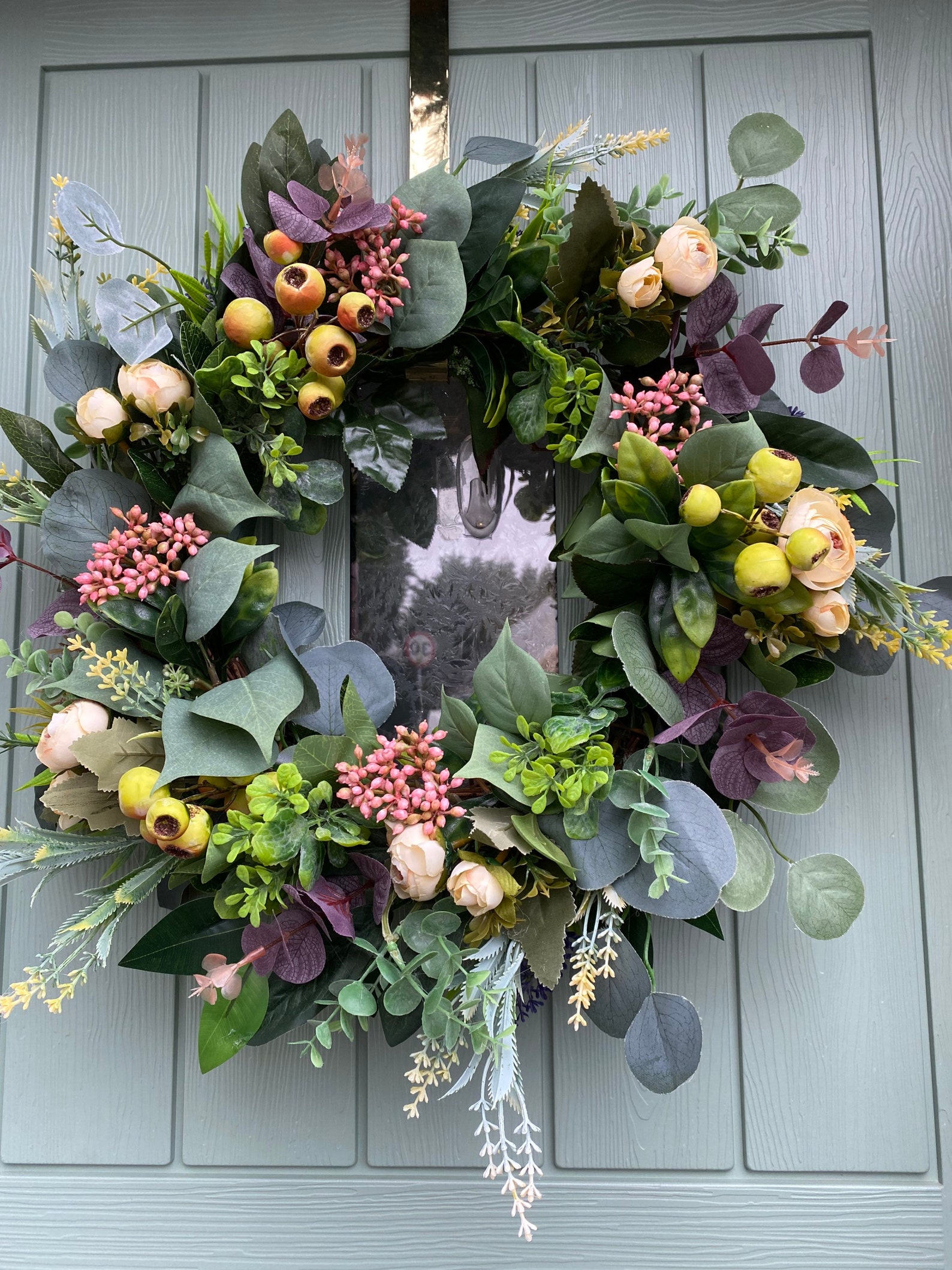 All Year Round Wreath for Front Door - Etsy UK