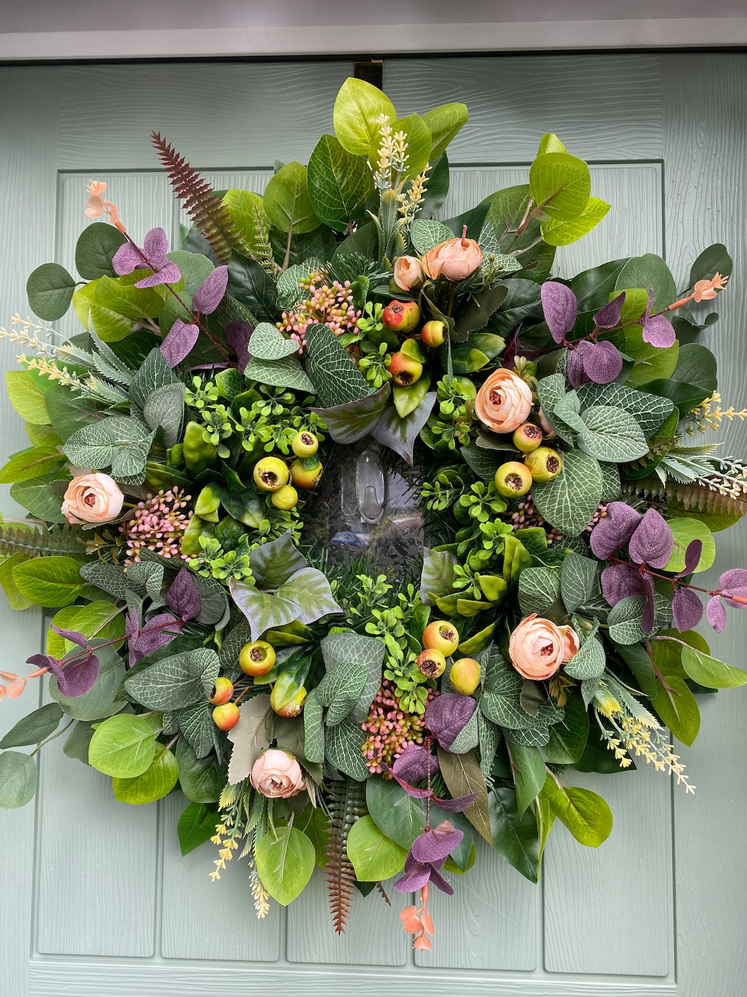 All Year Round Wreath for Front Door Spring Summer Wreath - Etsy UK