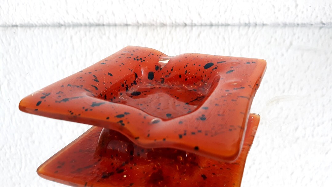 70s Ashtray Glass Unique Vintage 70s - Etsy