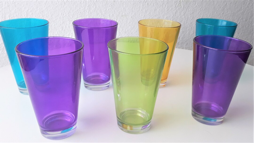 90s ITALY "cerve" Cocktail Glasses, Set of 7, Vintage 90s - Etsy
