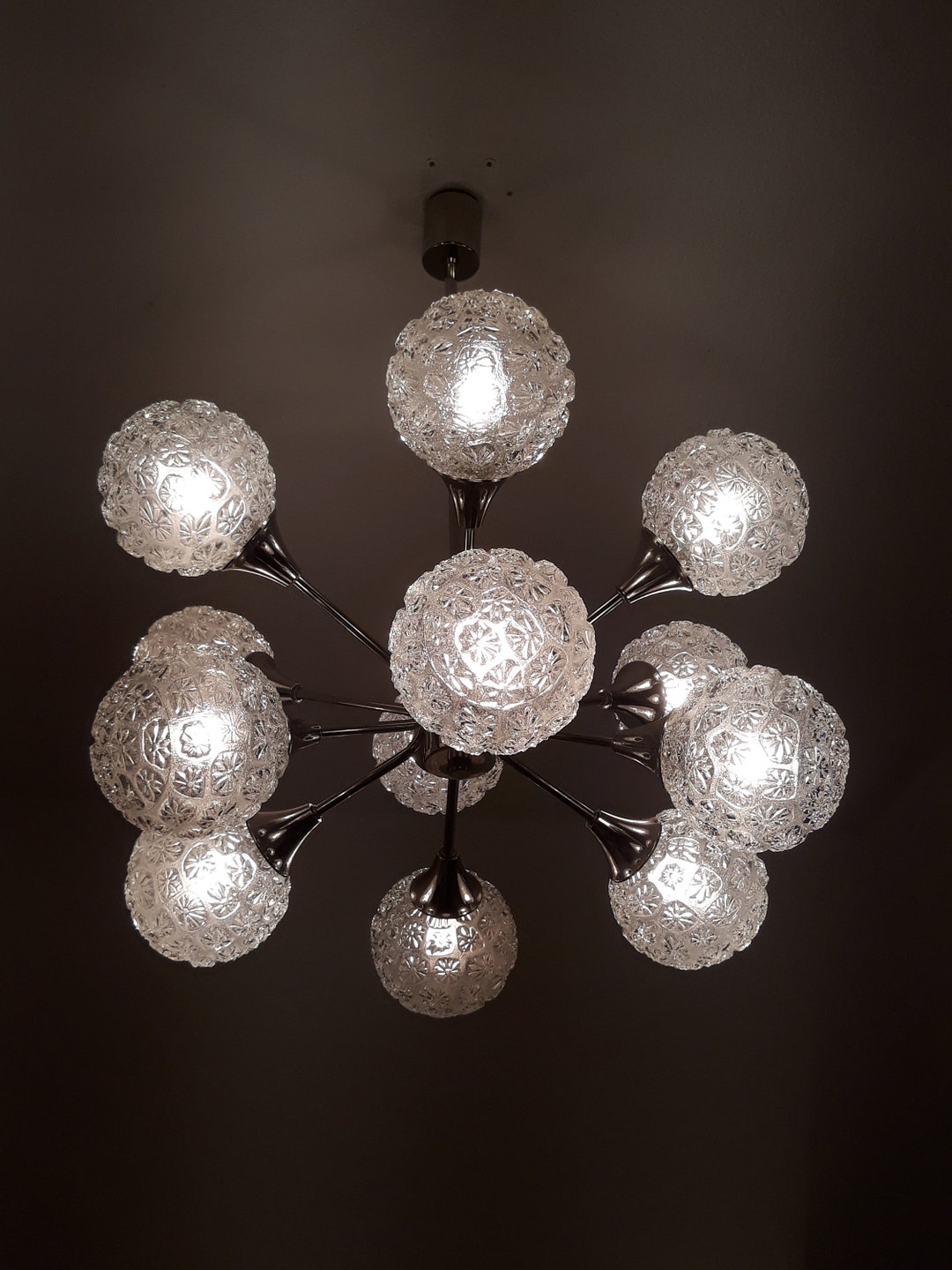 70s Original Sputnik Pendant Lamp Cult Vintage Loft 12 Light Points ...