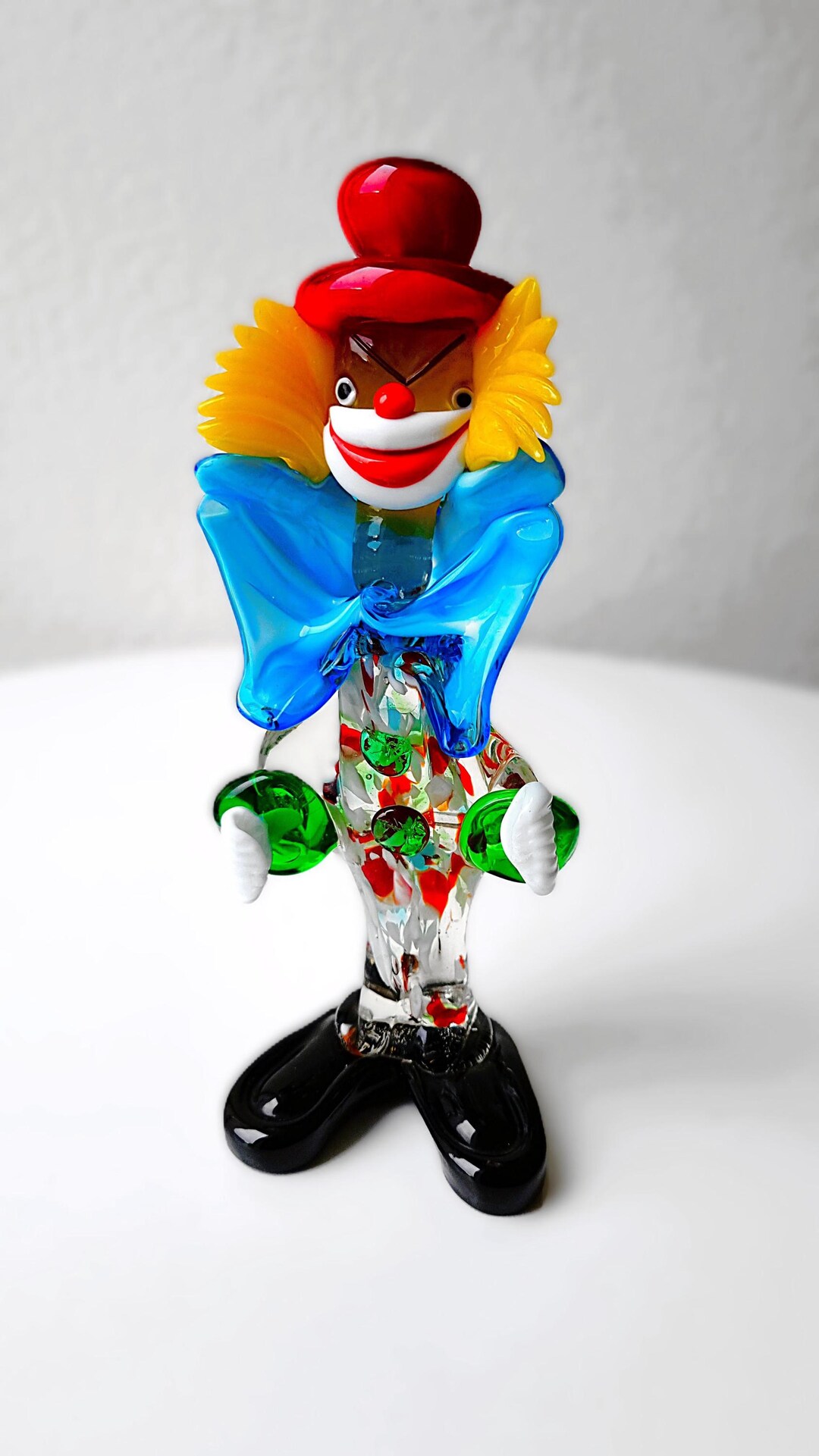 70s Vintage 23 Cm Tall Murano Glass Clown Mouth-blown Handmade Glass ...