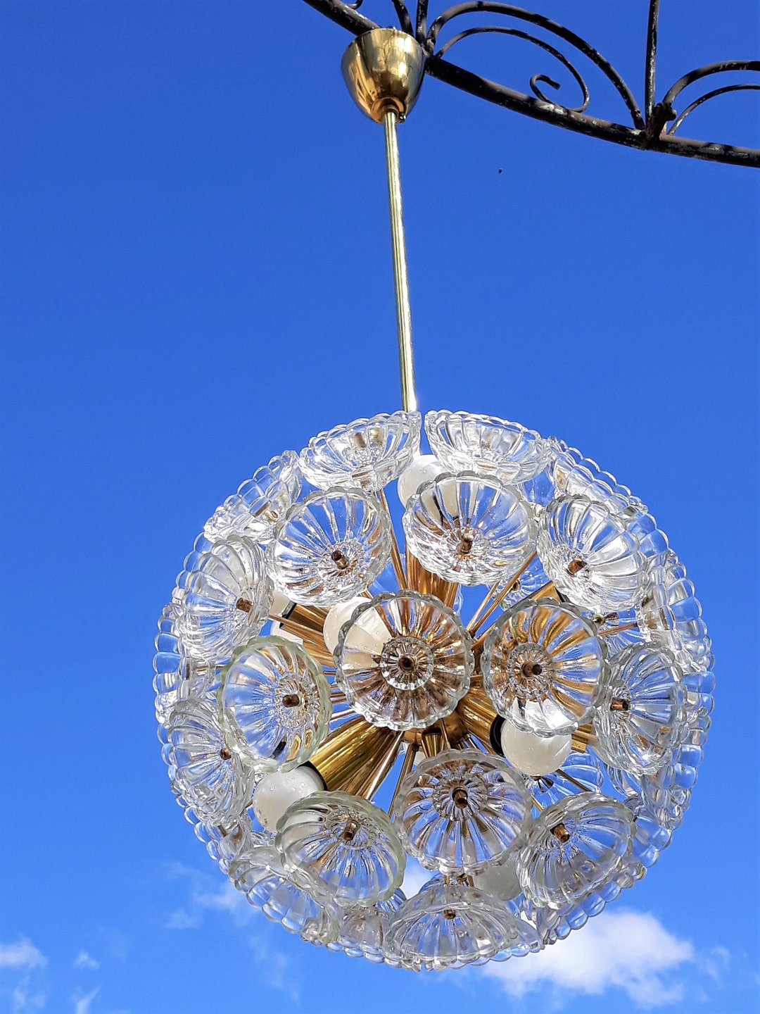 70s Sputnik Pendant Light Cult Vintage Loft 11 Light Points Lamp 70s - Etsy