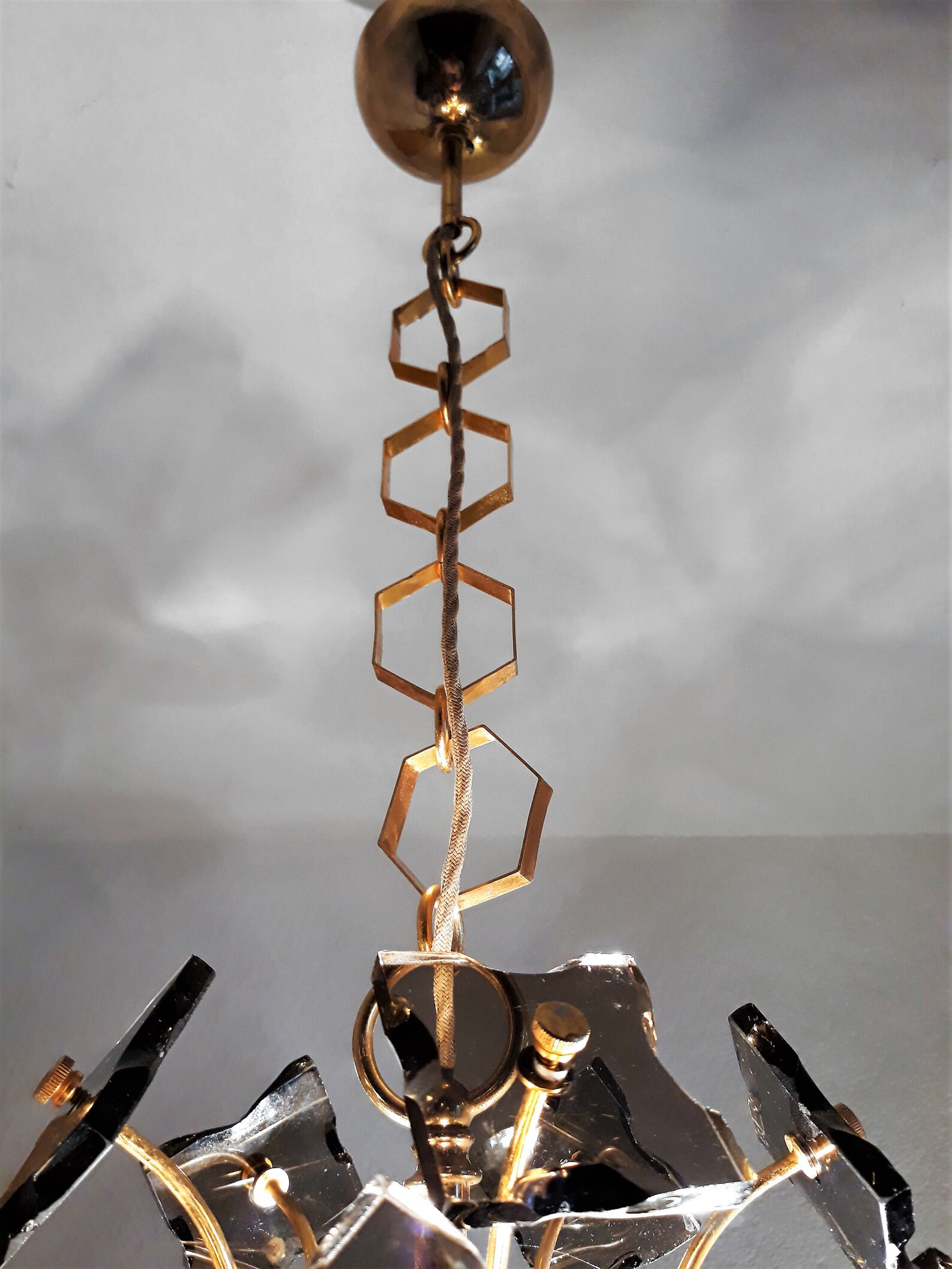 70s Italian Sputnik Pendant Lamp Cult Vintage Loft 5 Light Spots Lamp ...